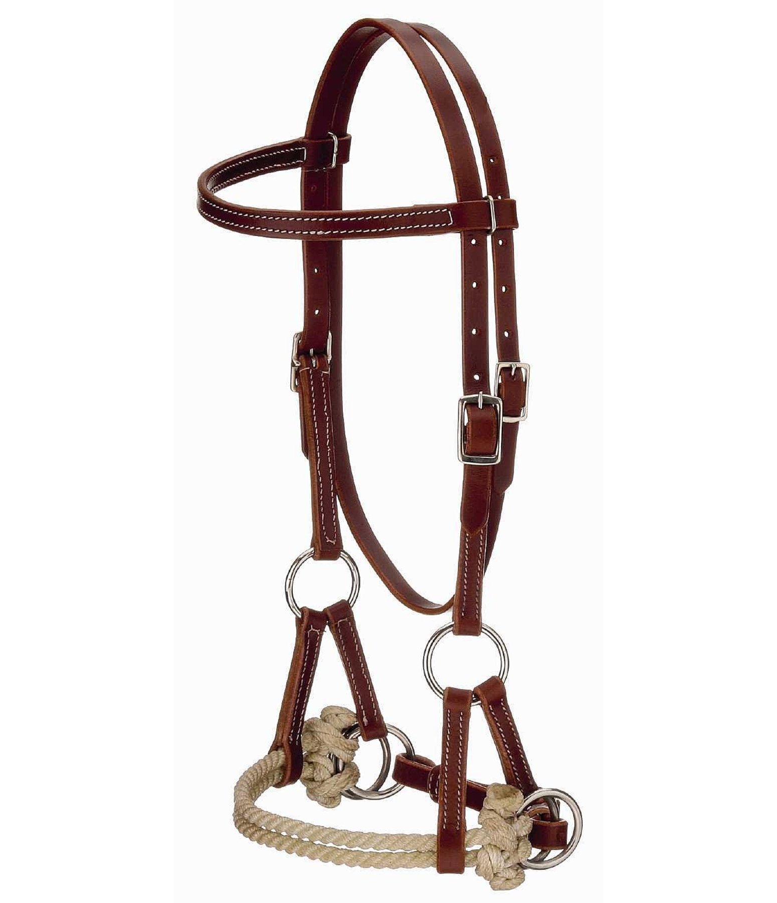 Sidepull Double Rope Bitless Bridles Kramer Equestrian sidepull-double-rope-bitless-bridles-kramer-equestrian
