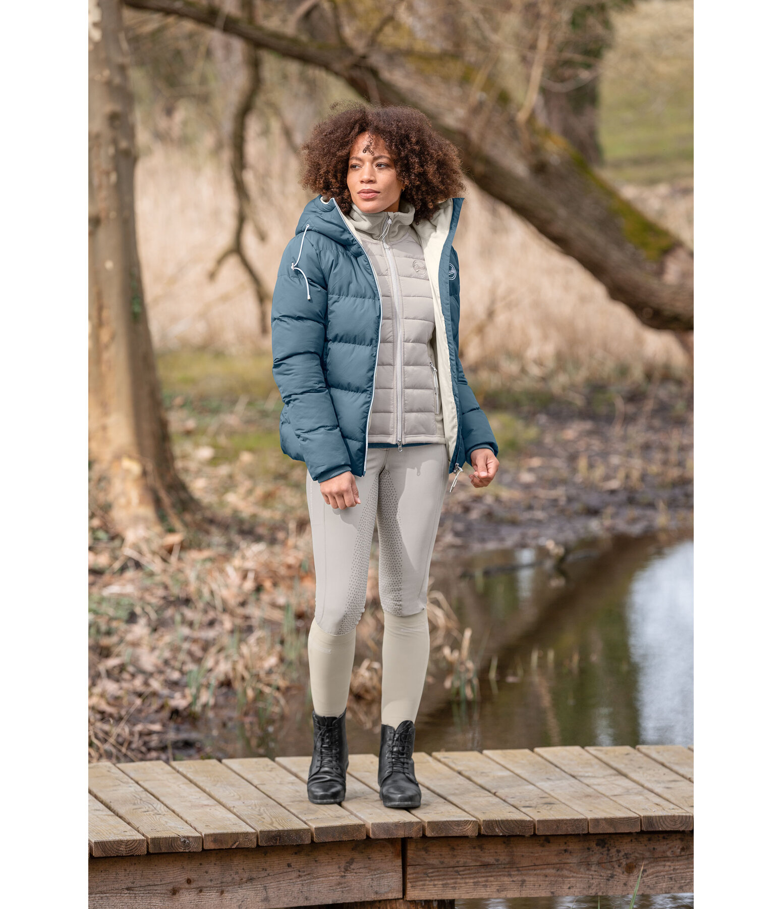 Hooded Quilted Riding Jacket Leela - Kramer Equestrian